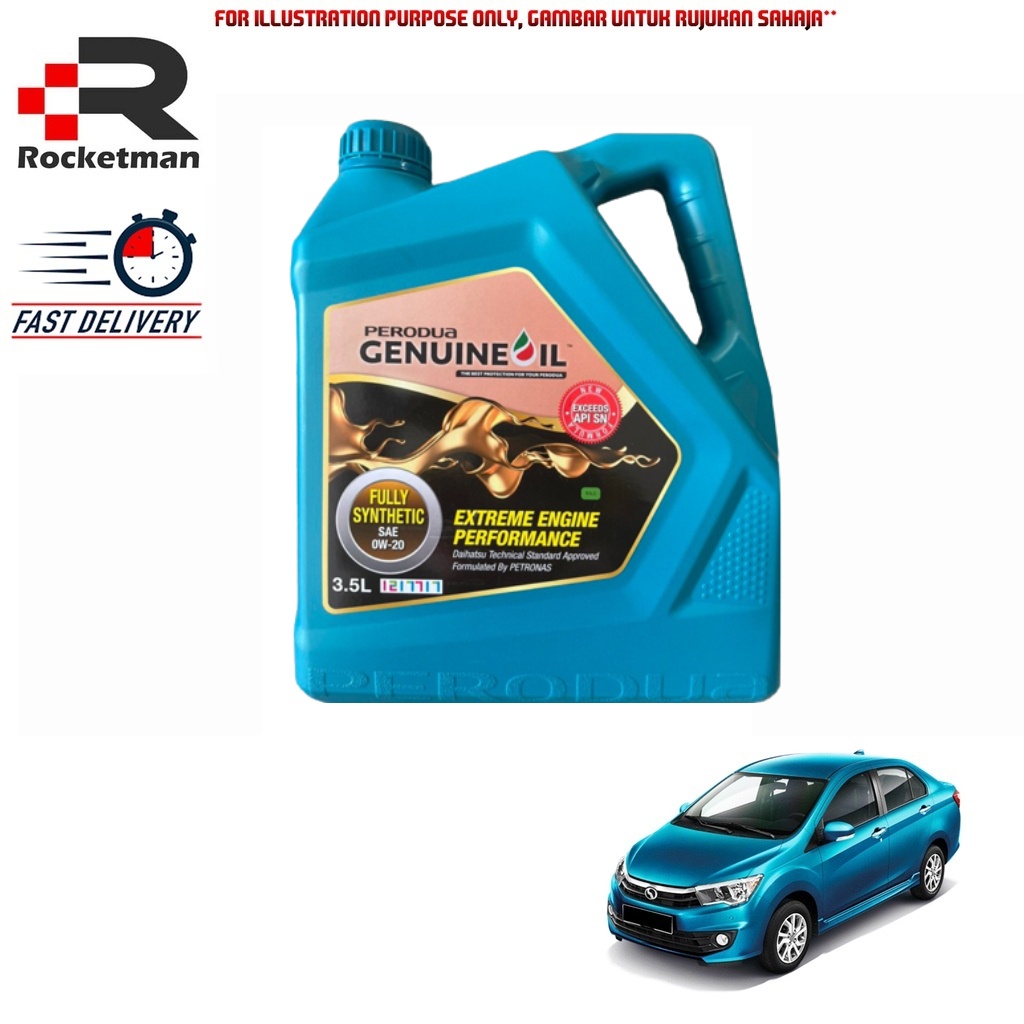 PERODUA BEZZA 0W20 FULLY SYNTHETIC ENGINE OIL (3.5 LITER) BEZZA GENUINE ...