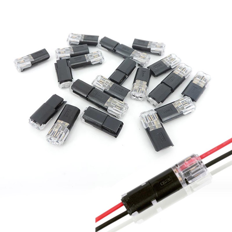 4pcs Fast Pluggable Wire Connector 2Pin Splice Electrical Cable Crimp ...