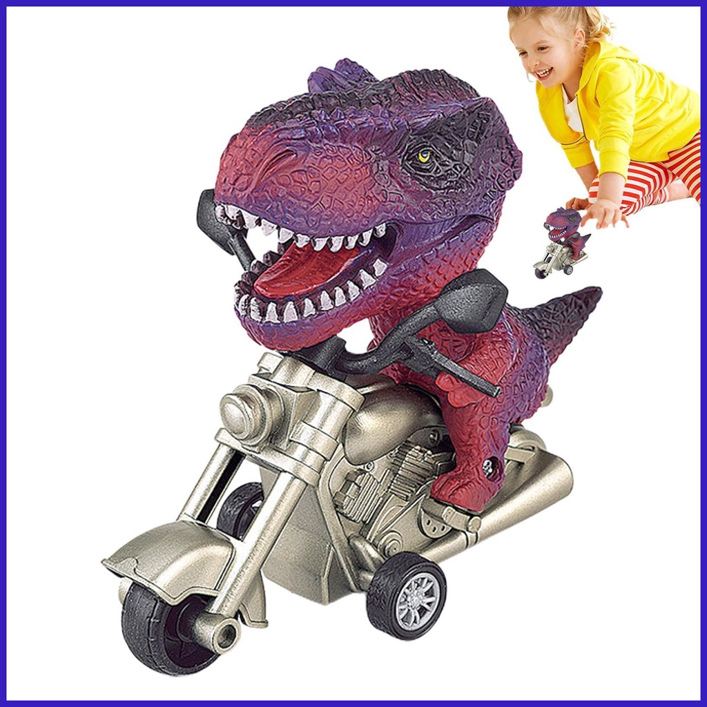 Friction Powered Motorcycle Toy Dinosaur Riding Motorcycle Toy ...