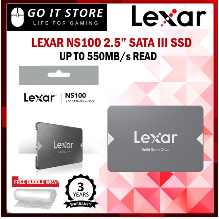 Lexar NS100 128GB / 256GB / 512GB / 1TB 2.5" Sata III (6GB/s) Solid State Drive SSD | Shopee ...