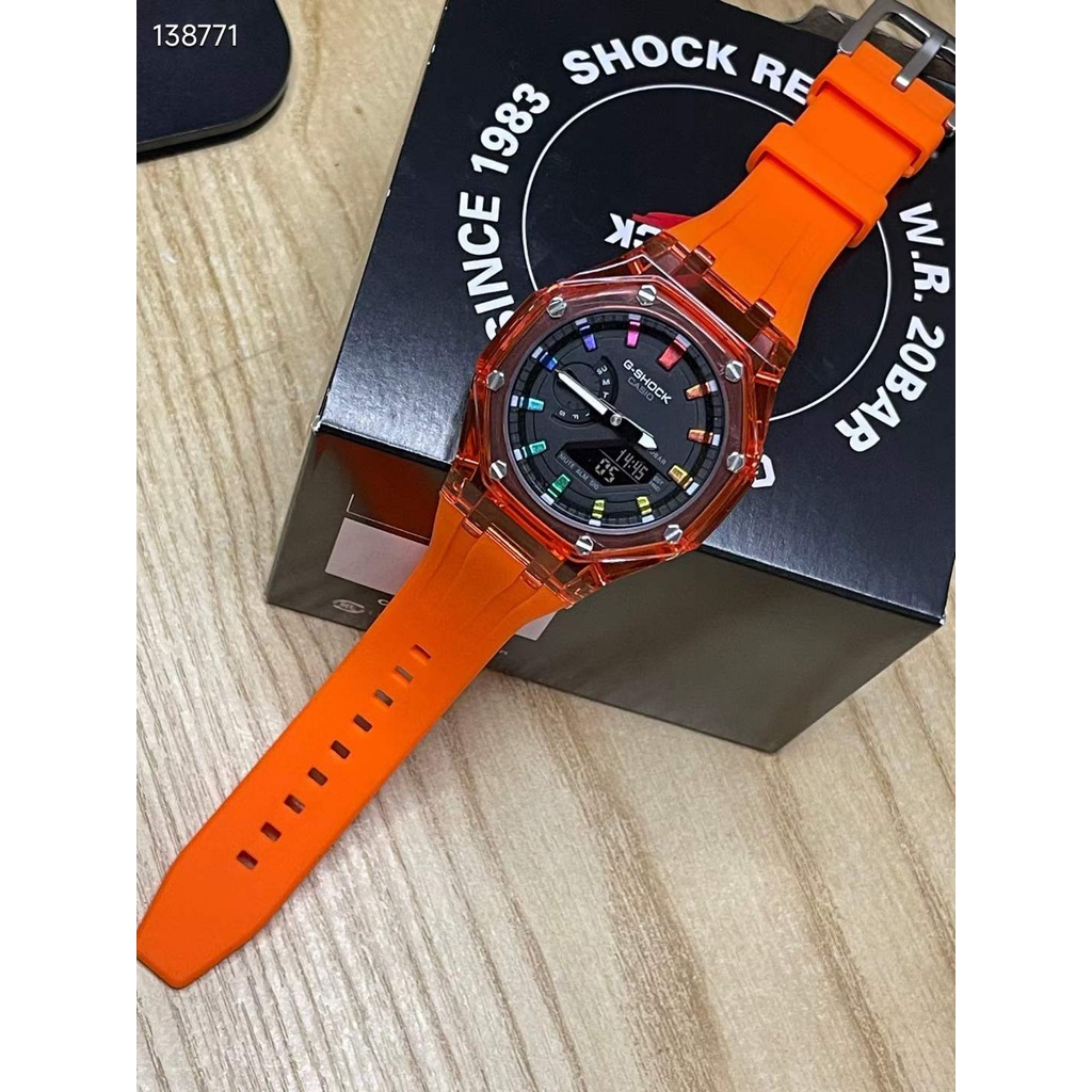 G-SHOCK GA-2100SRS Ap Series Orange Sports Watch Jelly Transparent Ga ...