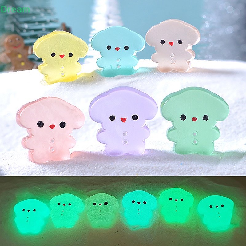 Mini Resin Luminous Christmas Decoration Micro Landscape Snowman ...