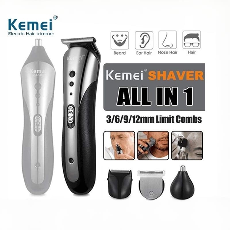 SW_ Top Sales KM-1407 KEMEI Men Rechargeable 3 in 1 Hair Trimmer ...