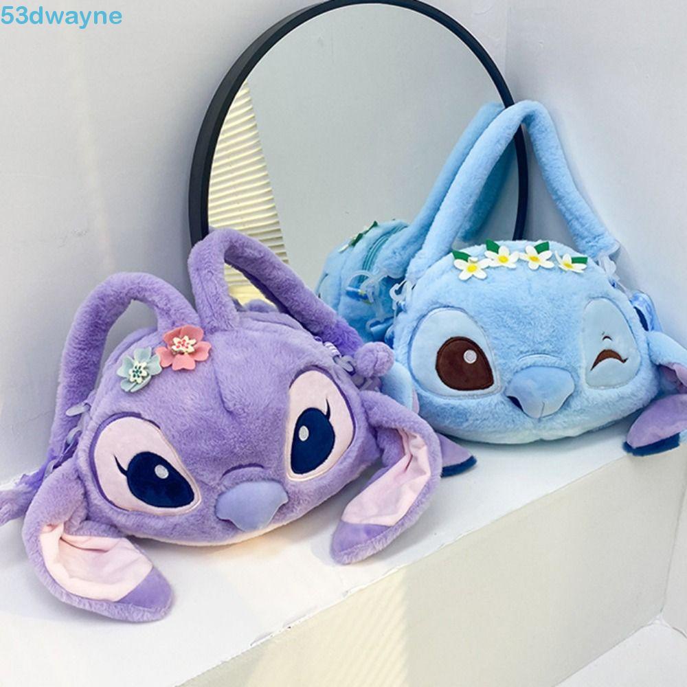 DWAYNE Cartoon Shoulder Bag, Korean Style Cartoon Plush Stitch ...