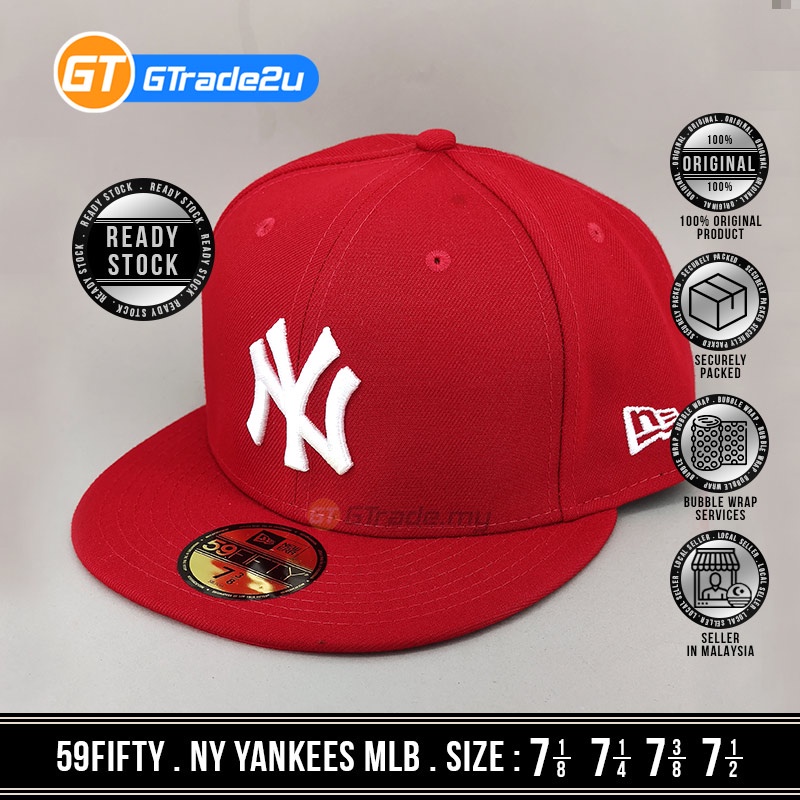 New Era 59Fifty New York Yankees MLB Red Fitted Cap [READY STOCK ...