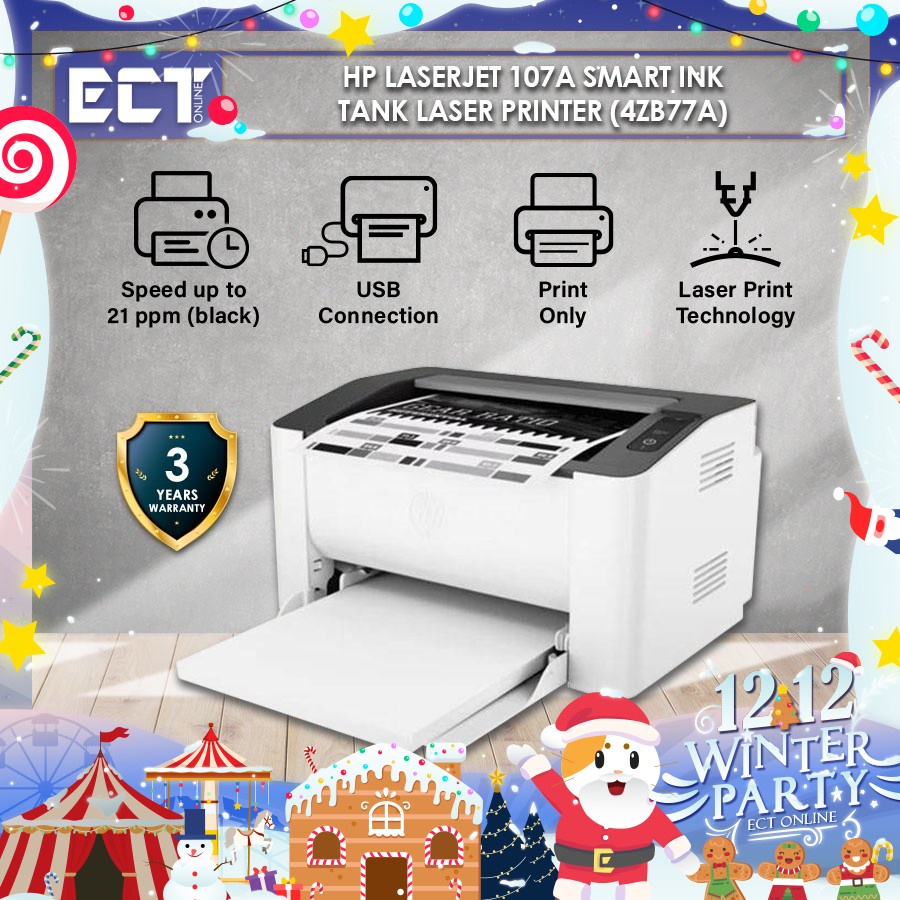 HP LaserJet 107A Smart Ink Tank Laser Printer (4ZB77A) | Shopee Malaysia