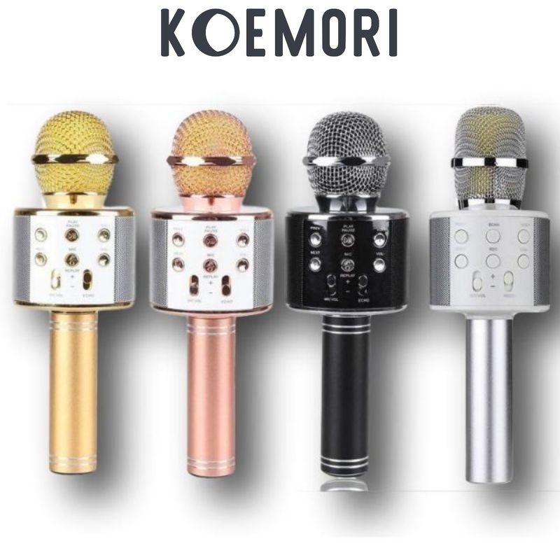 WS858 Karaoke Mic BT Speaker MP3 Music Player Sing Wireless Microphone Handheld Bluetooth KTV ...