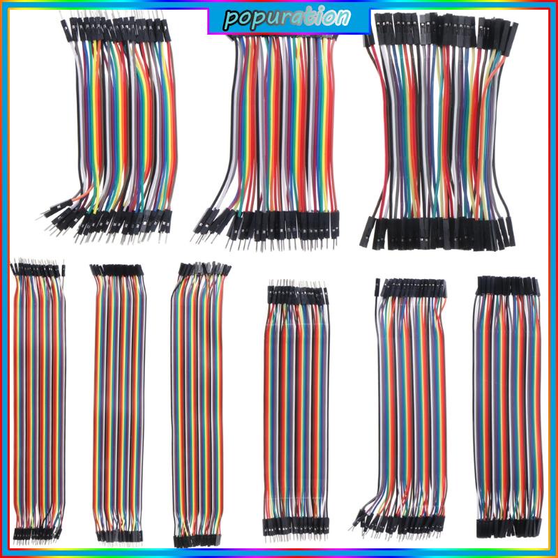POP 40Pcs Cables M-F M-M F-F Jumper Breadboard Wire Colorful GPIO ...