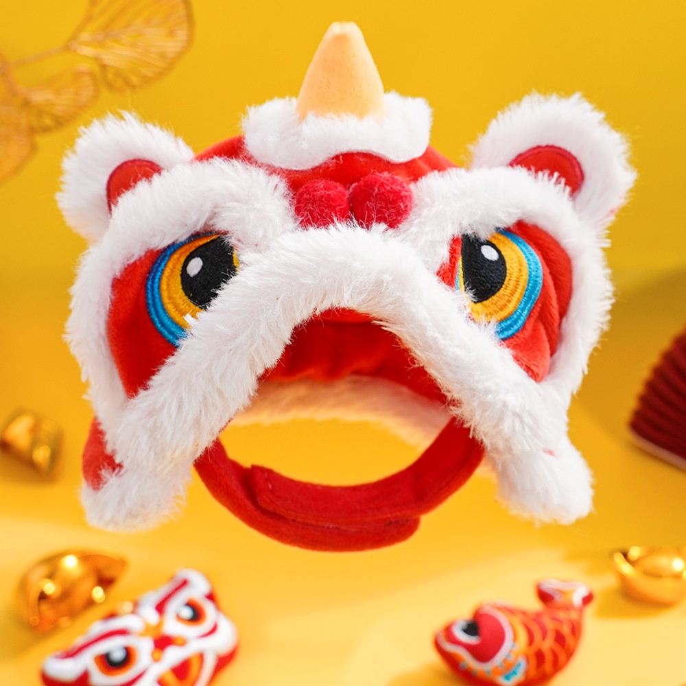 Cute Pet Hat Celebrate Chinese New Year with Our Dancing Lion Cat Hat ...