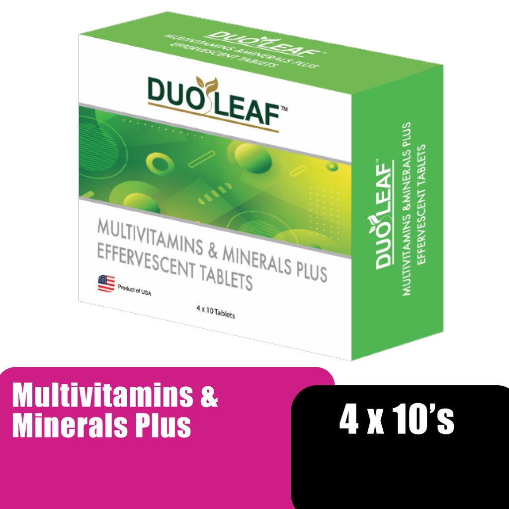 DUOLEAF MULTIVITAMINS & MINERALS PLUS EFFERVESCENT TABLETS 10'S X 4 HTM ...