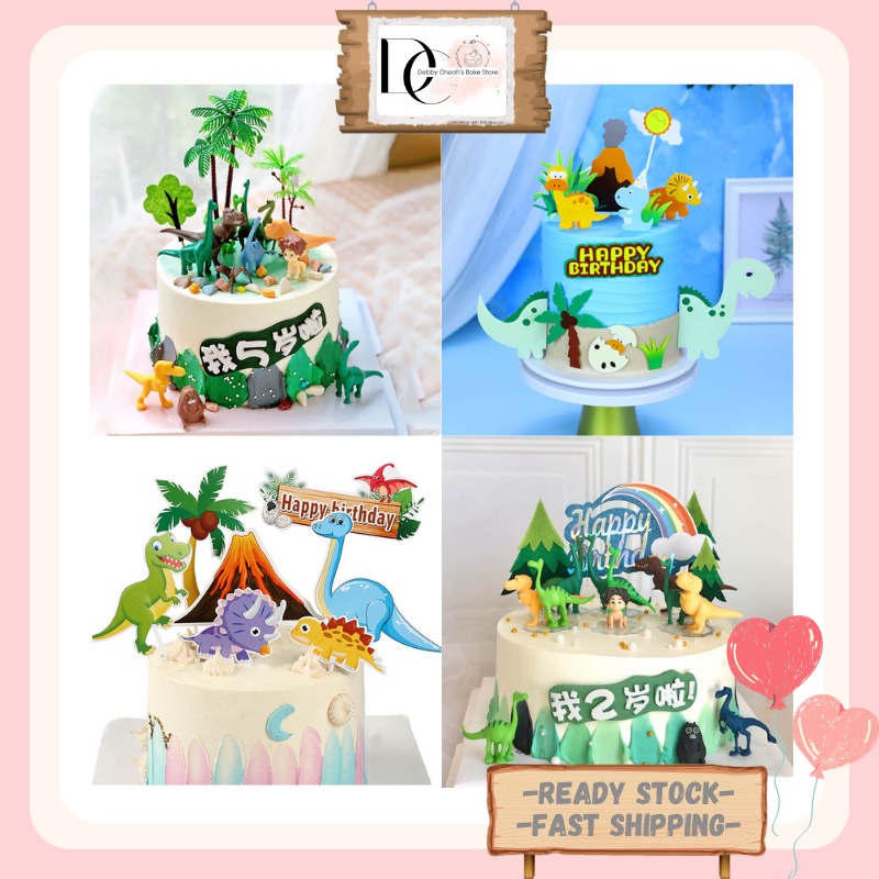 12pcs Dinosaur Toys Cake Decorations Boy Birthday Cake Topper Dinosaur ...