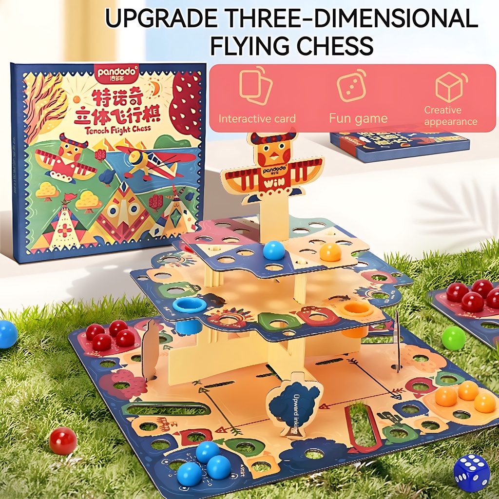 Flying Chess 3D Battle Ludo Chess / Board Game / 3D立体飞行棋 / 儿童益智桌面游戏玩具 ...