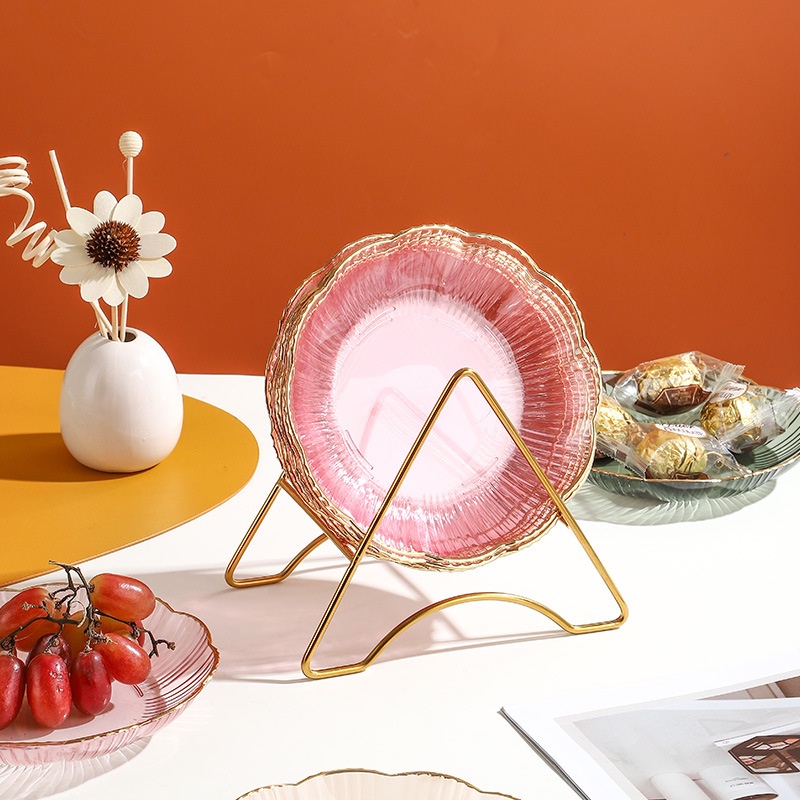 Piring Dessert Mini Serving Snack Plate Set With Holder Fruit Pastry ...