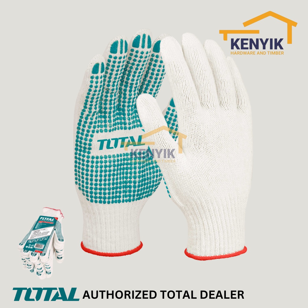 TOTAL Knitted & PVC Dots Gloves (XL) (TSP11102 ) | Shopee Malaysia