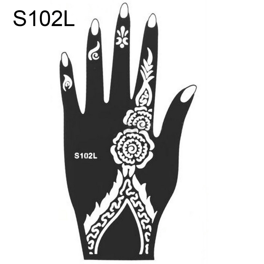 India Henna Mehndi Temporary Tattoo Stencil Kit For Women Hand Body Art