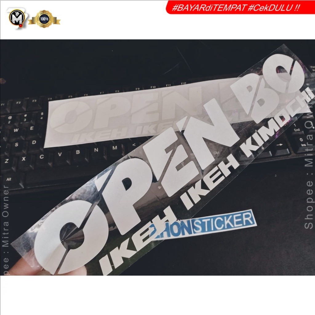 Open bo Sticker Parents Guidance cutting open bo striping open bo ...