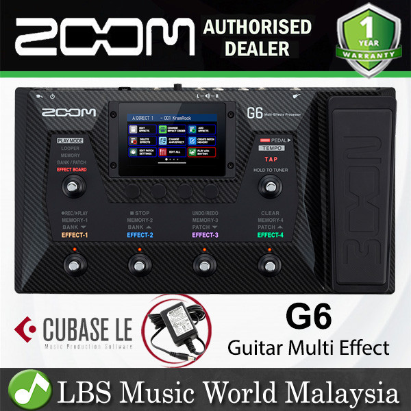 Zoom G6 Multi Effects Processor Pedal with USB Audio Interface, Drum Machine and Looper (G6 ...