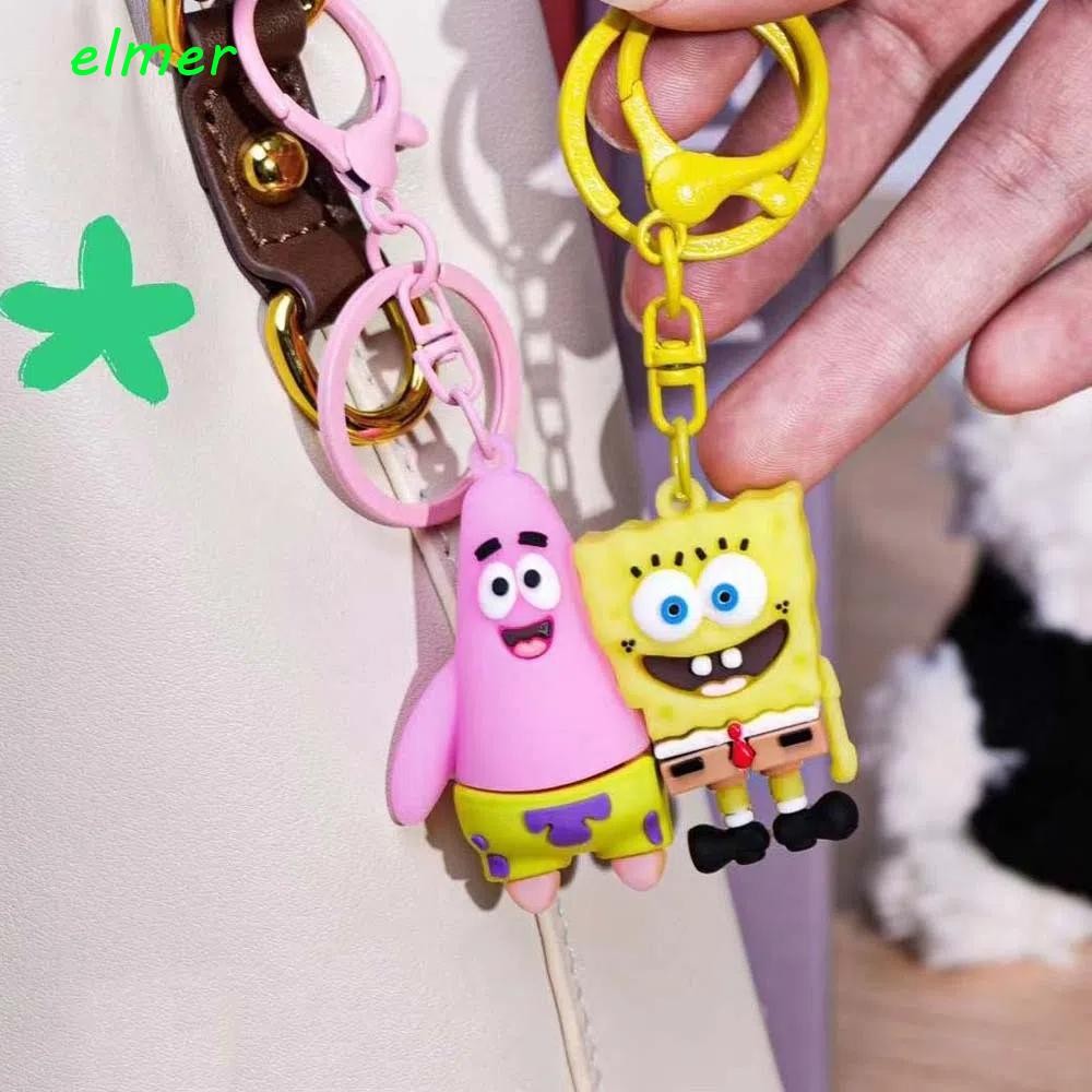 ELMER Couple Backpack Pendant, Star Patrick Cartoon Magnetic SpongeBob ...