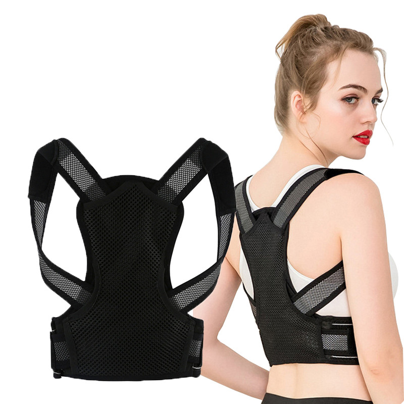 Shoulder Posture Adjustable Upper Back Brace Corrector Belt Clavicle ...