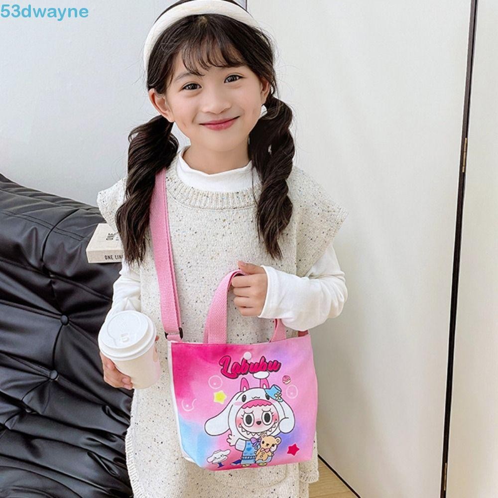 DWAYNE Cartoon Shoulder Bag, Anime Kawaii Labubu Canvas Handbag, Lovely ...