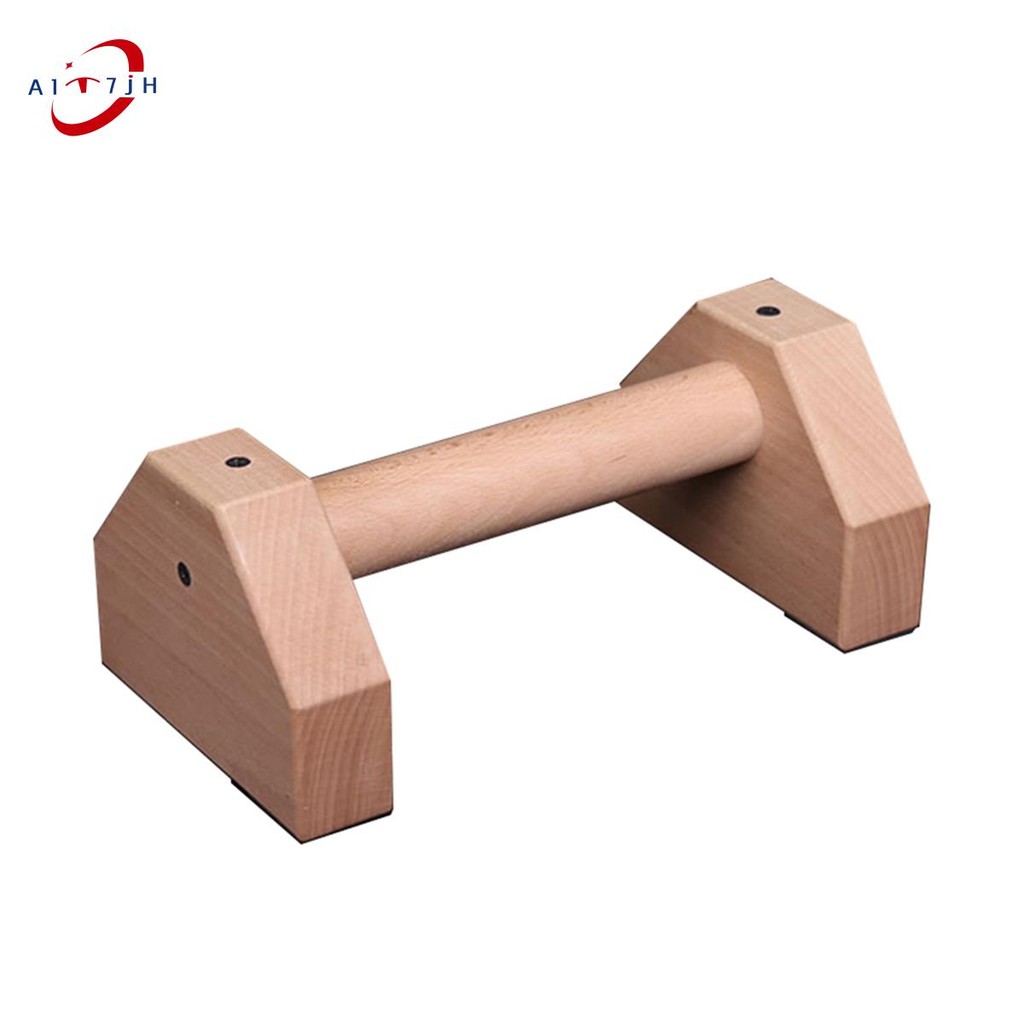 Push-Up Stand Wood Pushup Bars Non-Slip Base Exercise Home Workout ...
