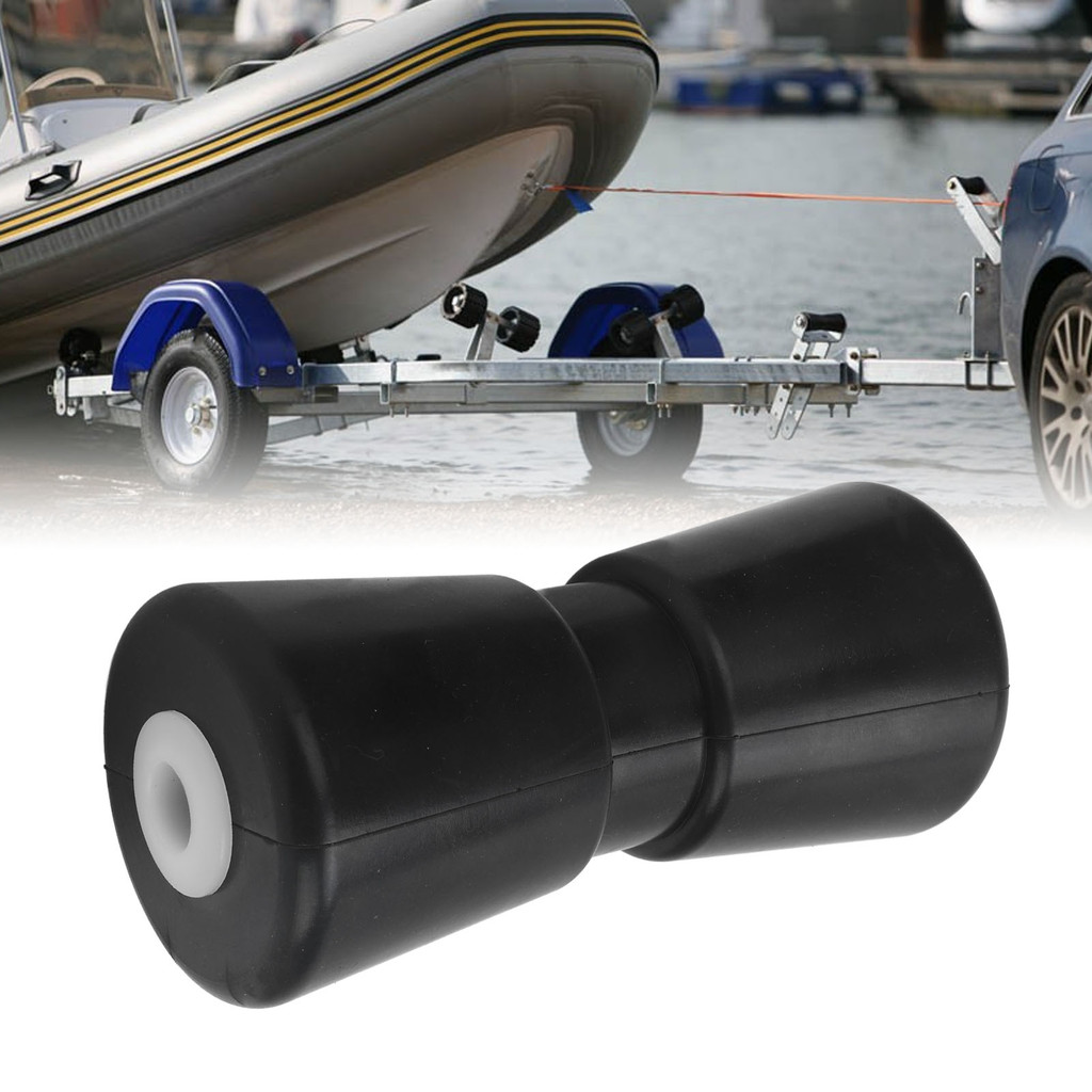[LMC] Heavy Duty Boat Trailer Roller Black Scratch Resistant Rubber Boat Trailer Roller Bow Stop ...