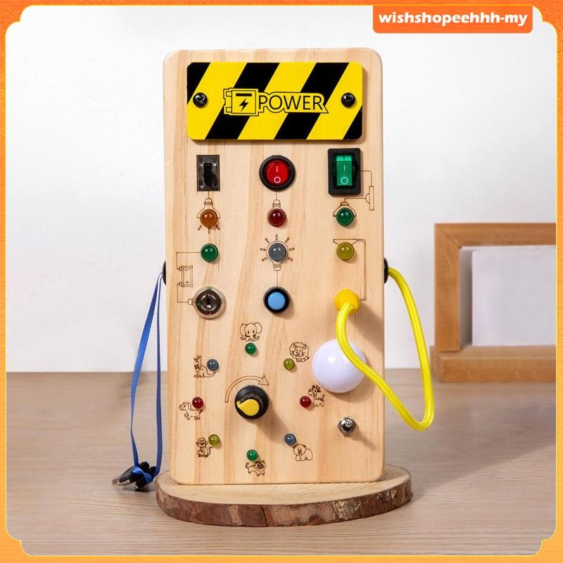 [WishshopeehhhMY] LED Busy Board LED Wooden Sensory Board Musical Note ...