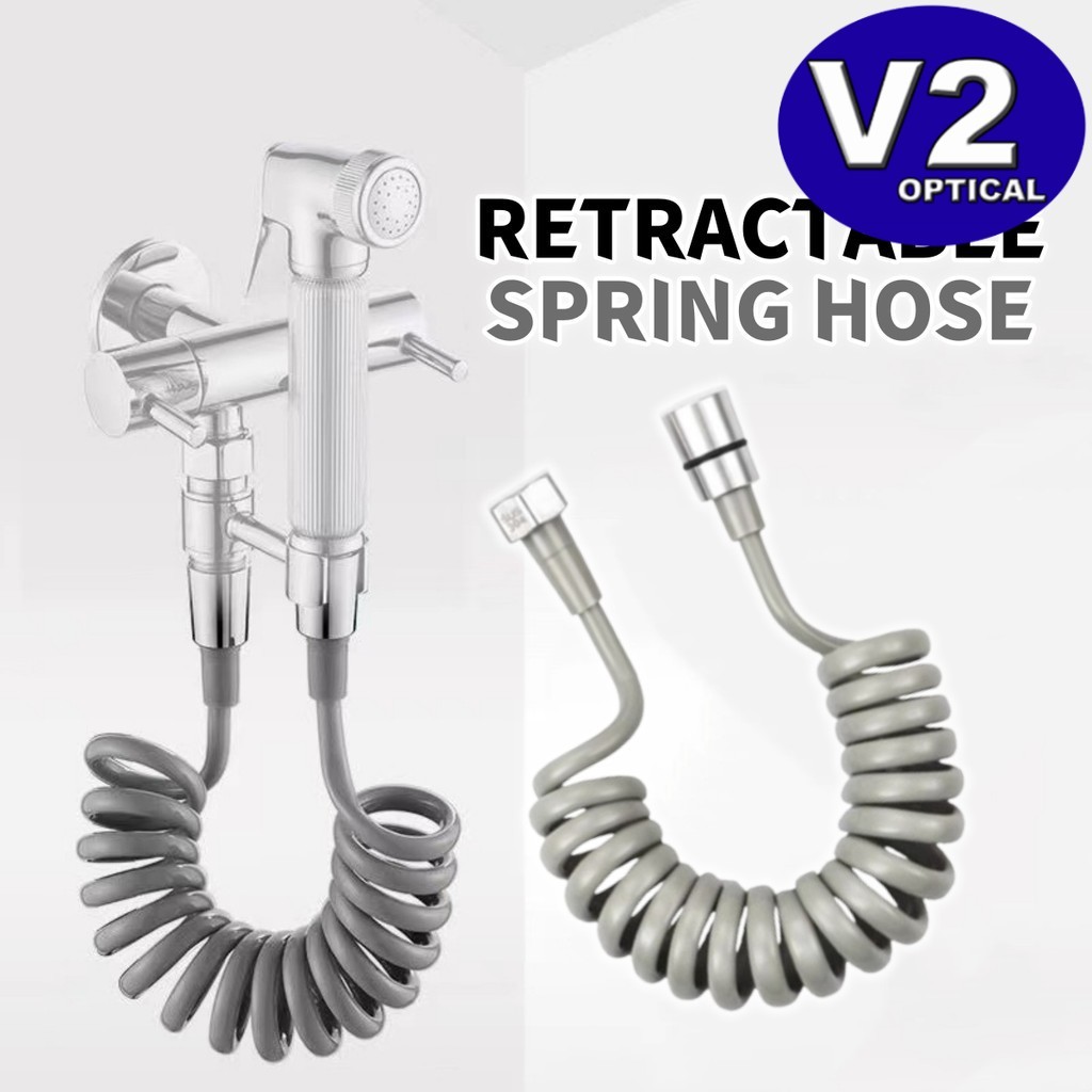 (1.5 METER) Retractable Spring Hose Shower Nozzle Connector Compressor ...