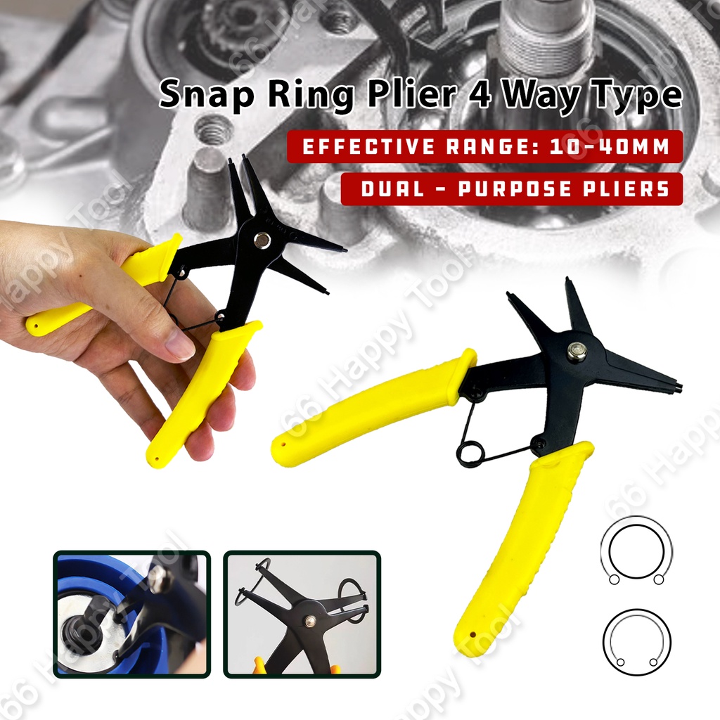 Dual-purpose Snap Ring Plier 4-Way Type Internal External Circlip ...