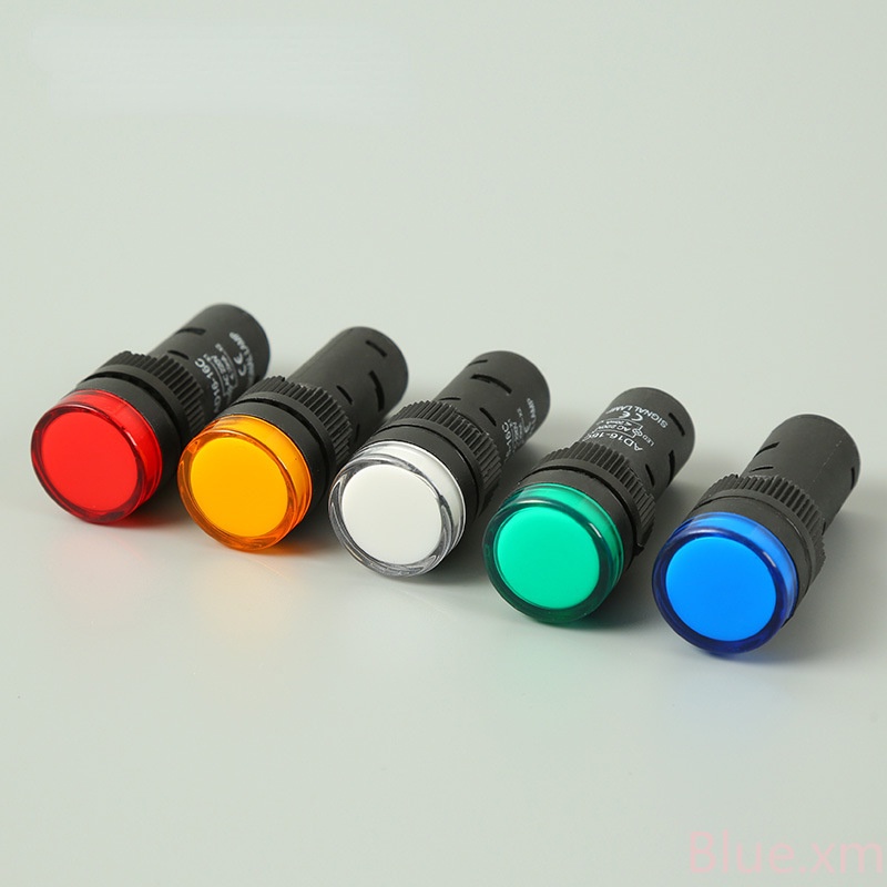 【hot】22mm 24VAC LED Pilot Indicator Lamp Red / Blue / Green / Yellow ...