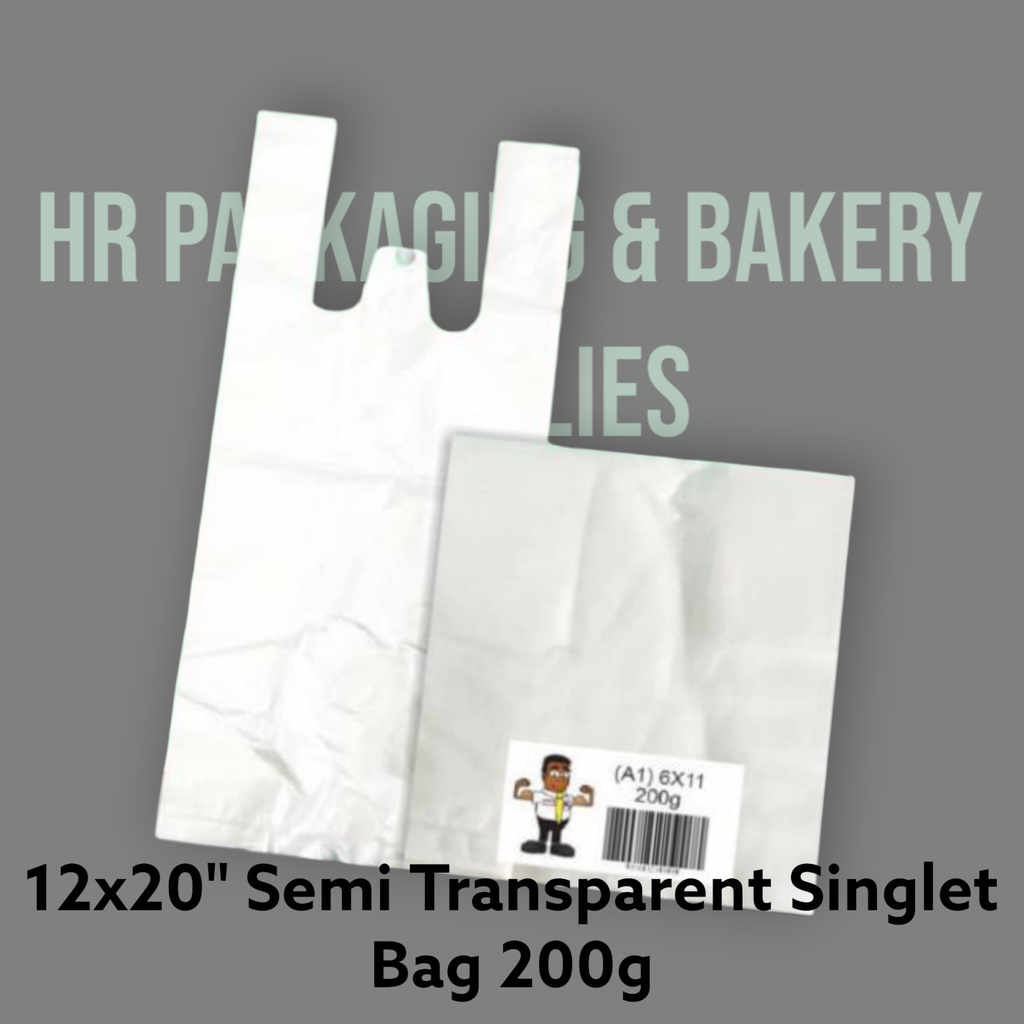 12x20" Semi Transparent Singlet Bag (+-200G) | Shopee Malaysia