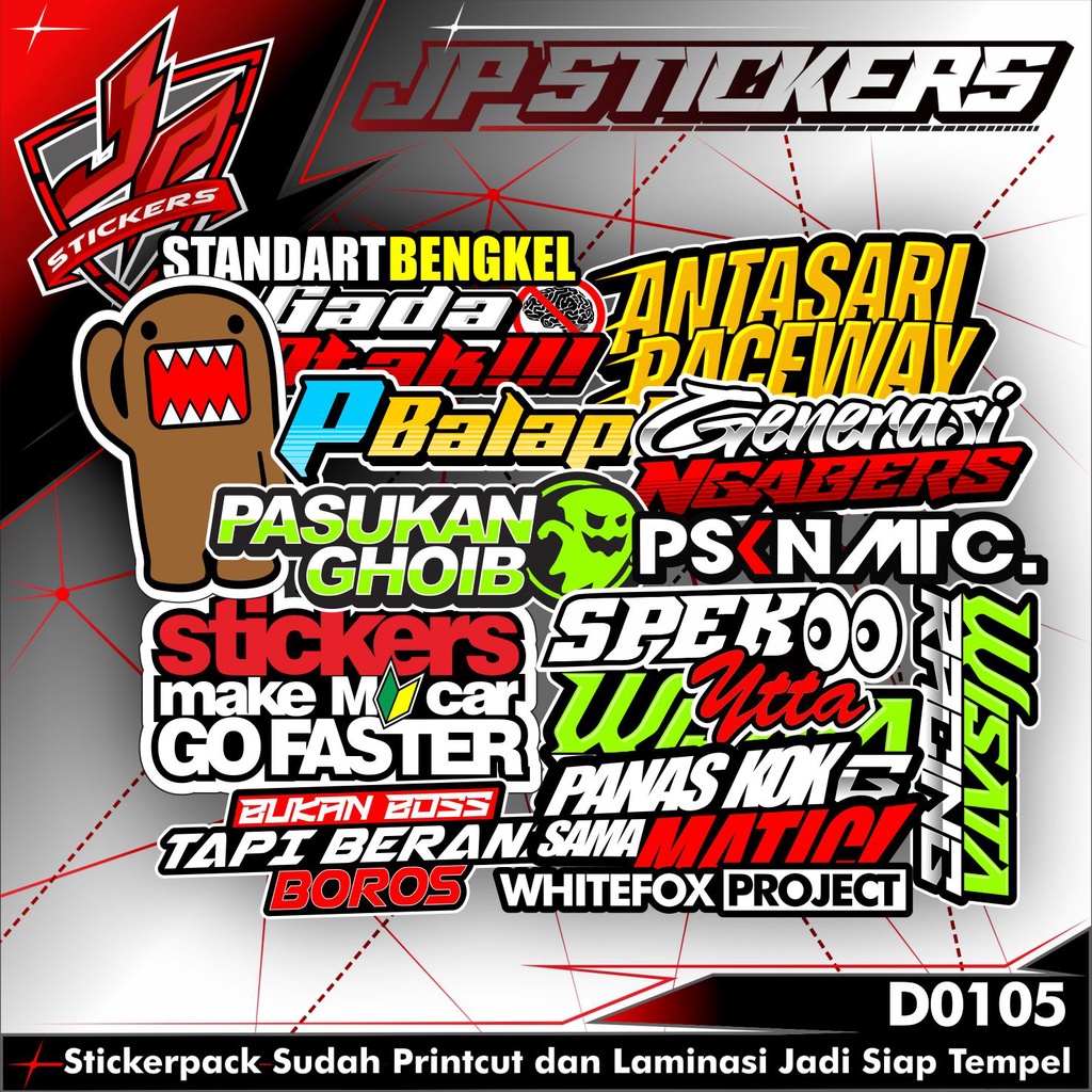 Stickerpack PRINTCUT MOTORCYCLE NGABERS HOLOGRAM STYLE ALREADY ...