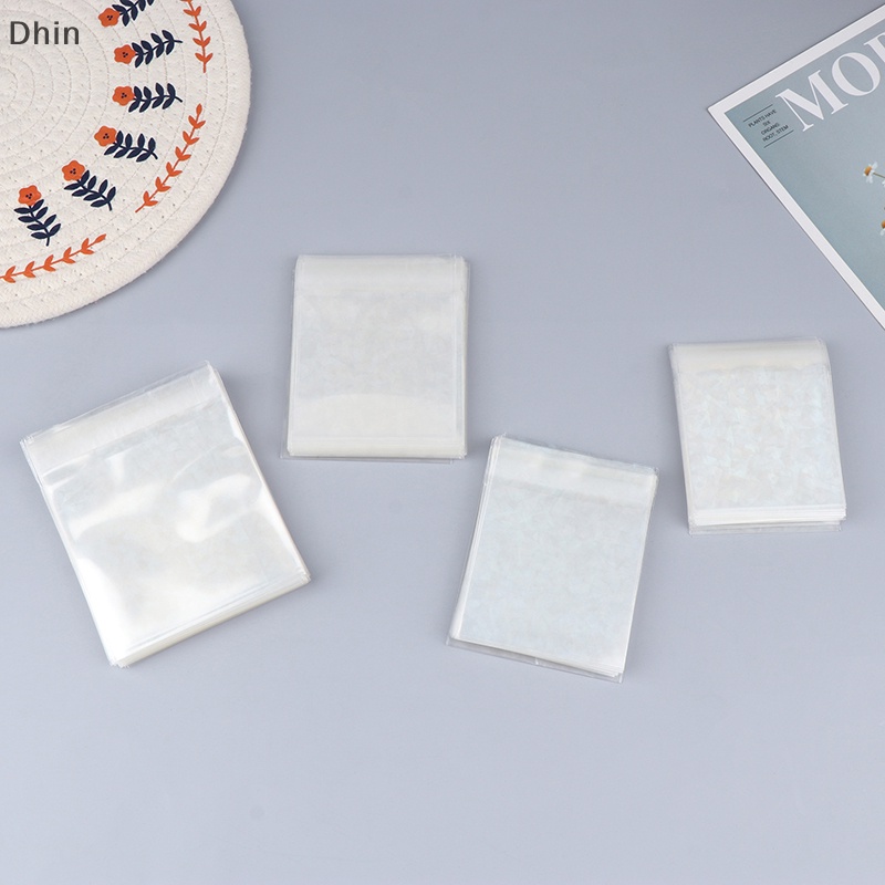 [Dhin] 50Pcs/Pack Transparent Laser Fragment Self-adhesive Bag Plastic ...