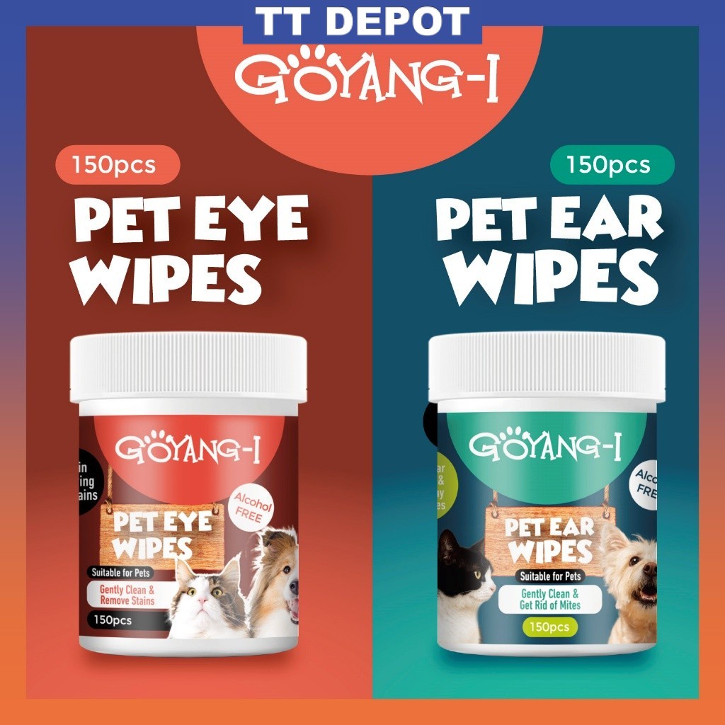 150PCS!! Goyang-I GoyangI Pet Wipes Eye Grooming Tear Stain Remover ...