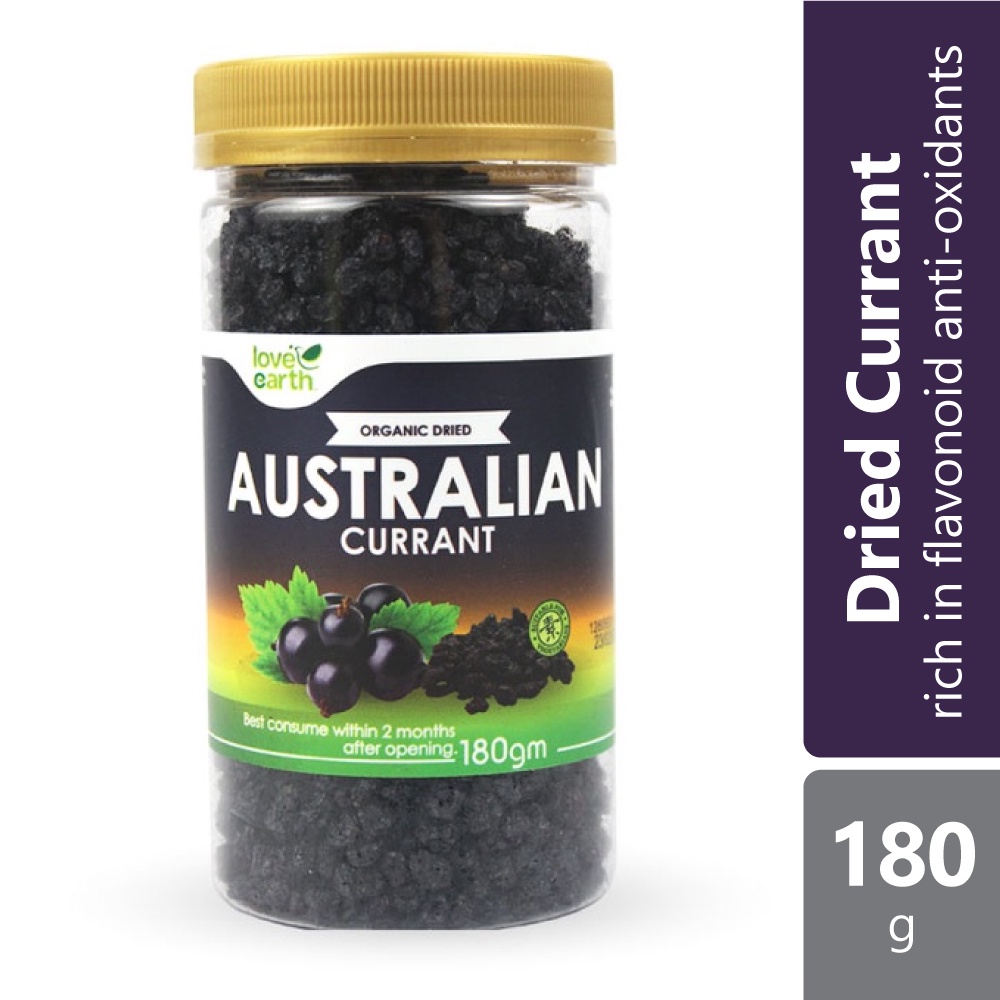 Love Earth Organic Dried Australian Currant/Vostizza Currant 180g ...