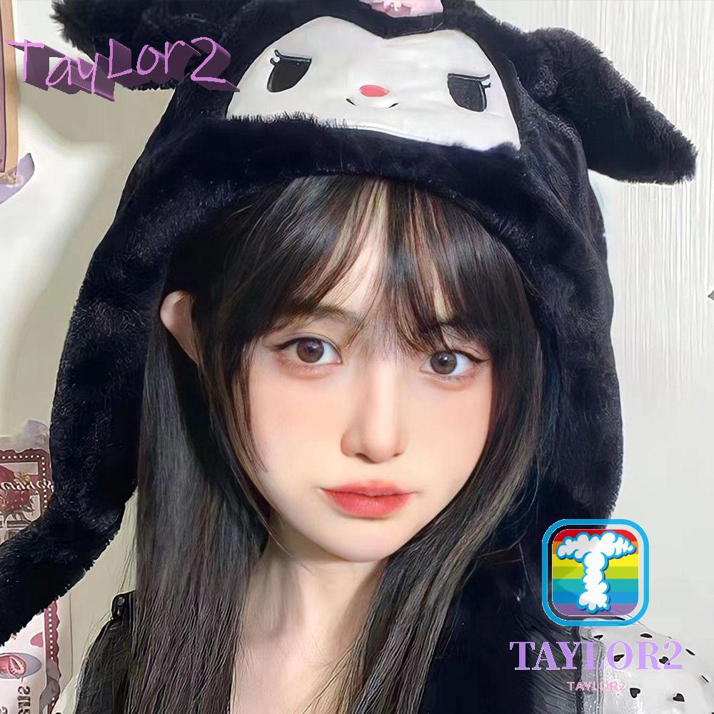 Ataylor Ear Moving Hat Cinnamoroll Kuromi Jumping Up Cap Kawaii Plush My Melody Soft Plush Hat