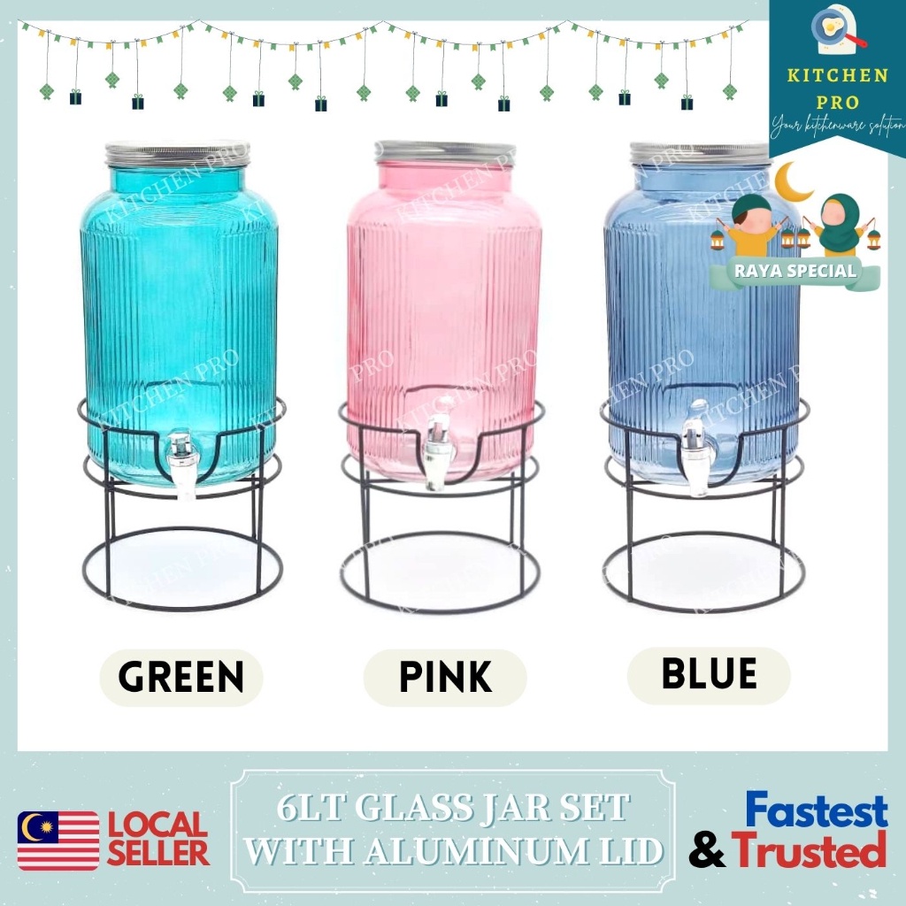 𝐊𝐈𝐓𝐂𝐇𝐄𝐍 𝐏𝐑𝐎 | TOPPOINT Classic Design Line Pattern Glass Jar With ...