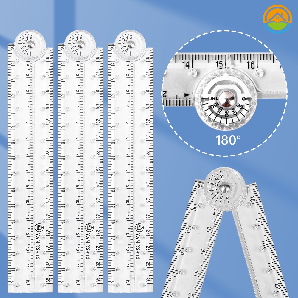 Multifunctional Transparent Acrylic Graduated Ruler/ Simple Children ...
