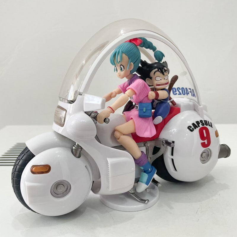 DRAGON BALL Bulma and Goku and No.9 Capsule Car S.H.Figuarts Toy Model ...