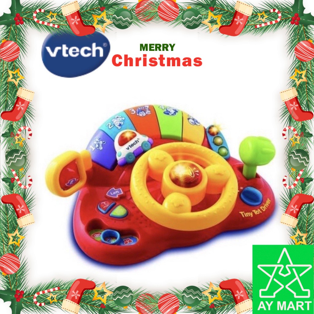 Vtech Tiny Tot Driver Stelling Wheel Lights Musical Sound Early ...