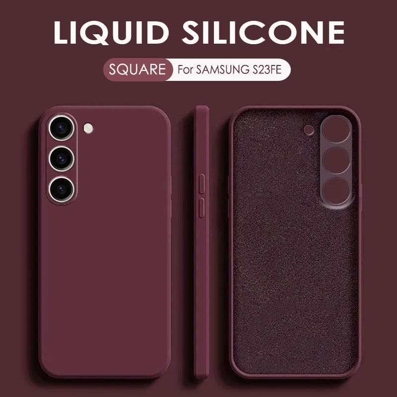 Original Liquid Silicone Phone Case For Samsung Galaxy S23FE S23 Plus S23 Ultra Shockproof Soft ...