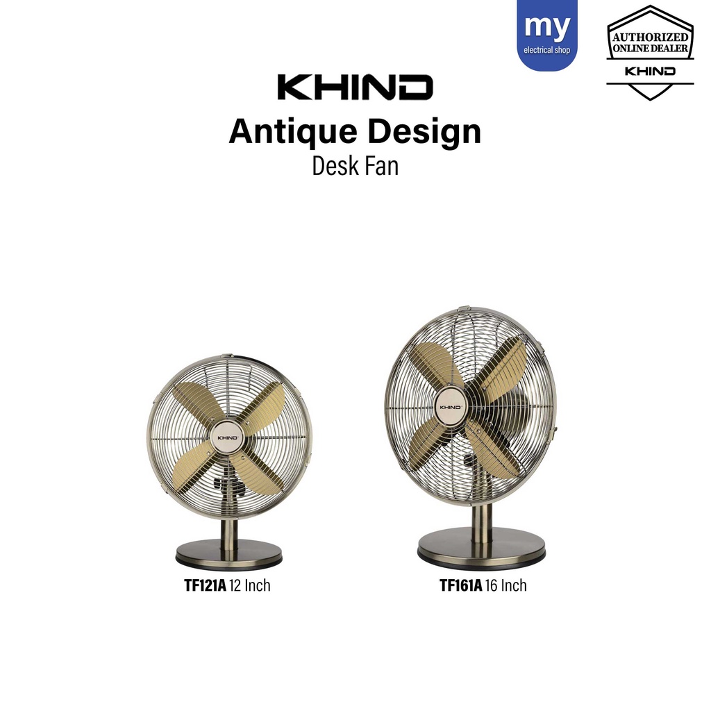 Khind 12 inch 16 inch antique desk fan table fan TF121A TF161A | Shopee ...