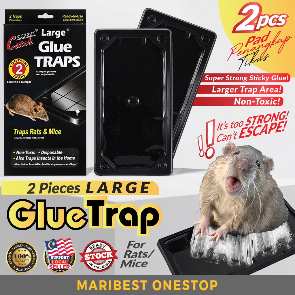 2PCS LARGE Glue Trap for Rats Mouse Mice Sticky Sticker Pad Gam ...