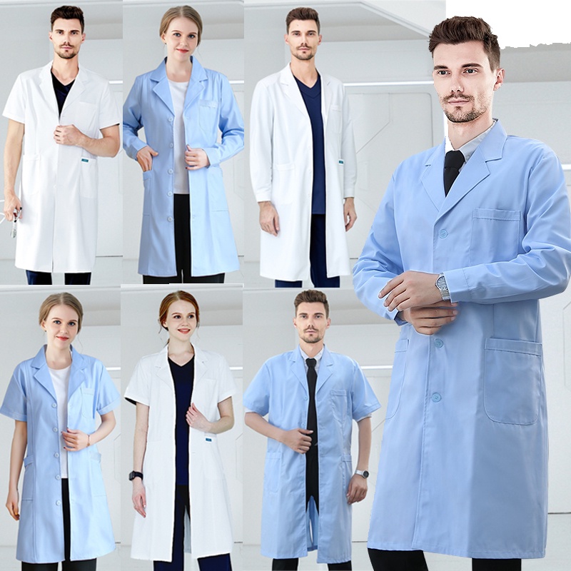 Free Name White Coat Lab Coat Lab Gown Scrub Suit Hospital Doctor ...