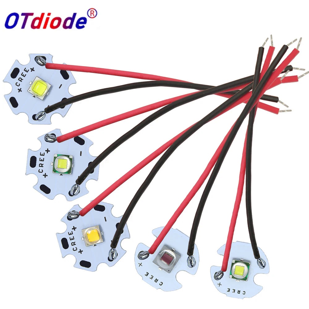 5W-10W High Power LED Cree XML T6 5050 Bead Diodes 3V 3.7V With Cable ...