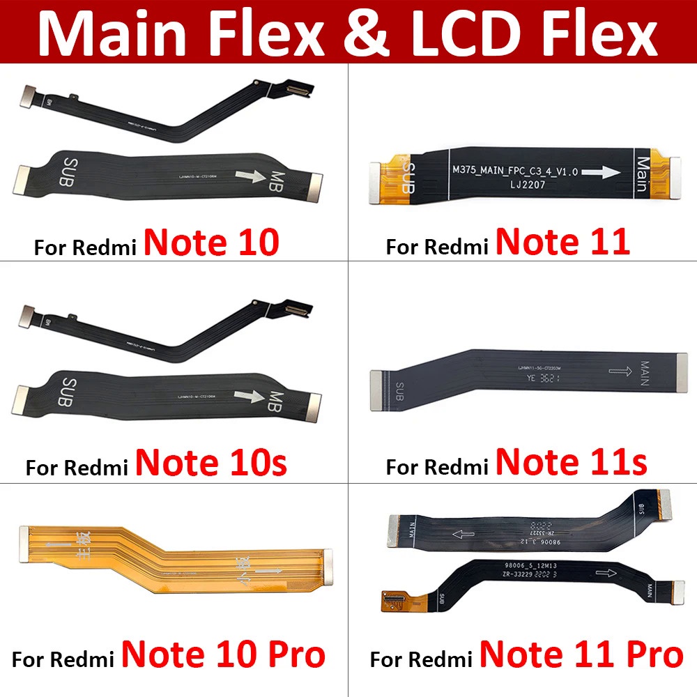 Original Main Flex Cable For Xiaomi Redmi Note 10 10s 11 11s Pro 4G 5G ...