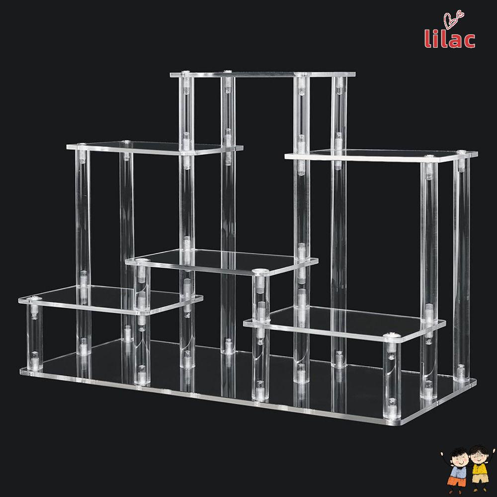 LAC Display Stand, Rectangular 6-Tier Acrylic Display Riser, Multi ...