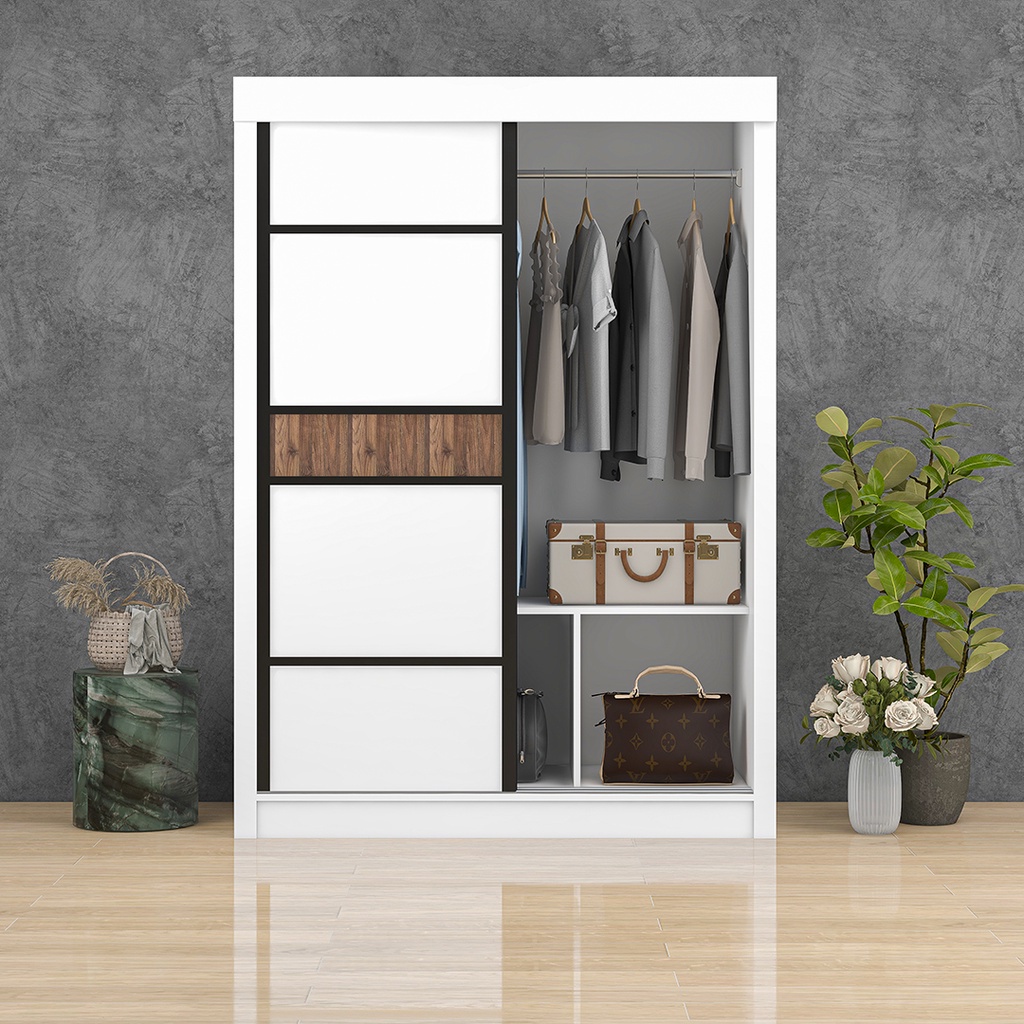 🔥Hot Selling🔥 4FTX6FT Sliding Wardrobe_Almari Baju Sliding Door ...