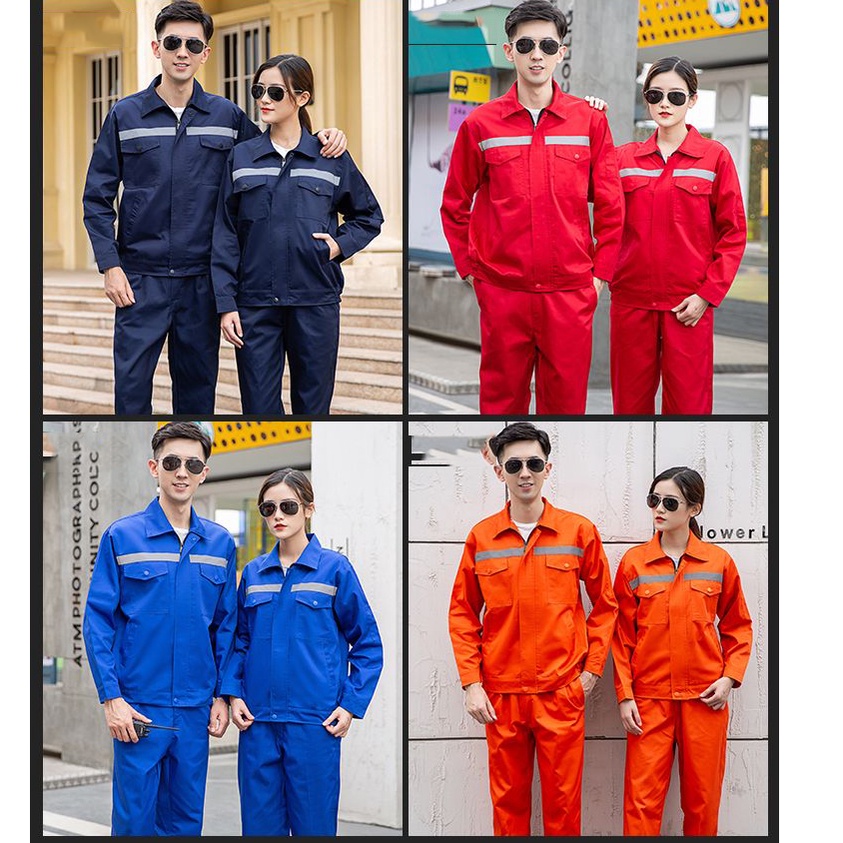 Sets Safe Jacket + Pants Safety Jacket Long Sleeve Workwear Reflector ...