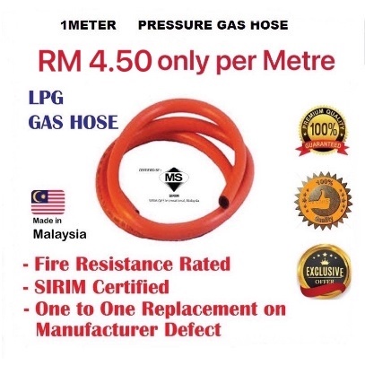 ORANGE/BLUE GAS PIPE DOUBLE LAYER HIGH PRESSURE GAS HOSE CLIP PAIP GAS ...